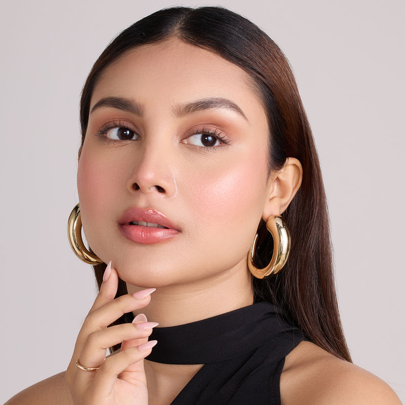 Buy Pipa Bella by Nykaa Fashion Gold Statement Hoop Earrings Online