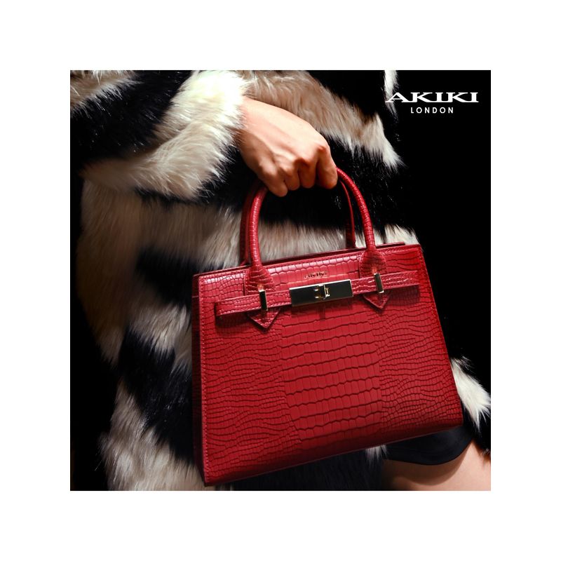 Buy Akiki London Kensington Satchel Bag With Detachable Strap - Red (M ...