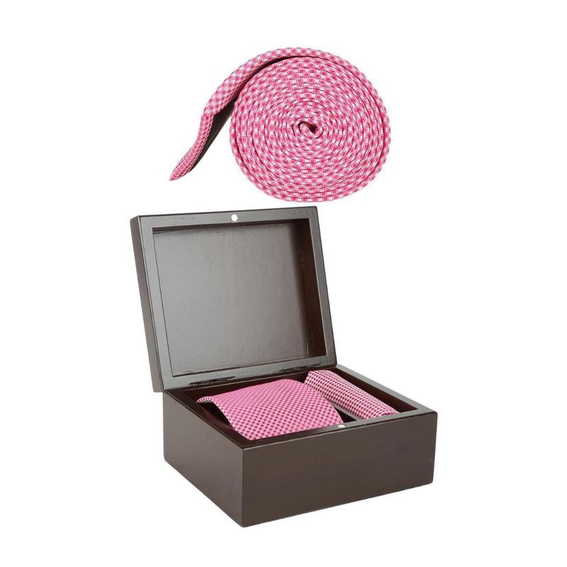 Buy Peter England Mens Pink Tie and Pocket Square Online