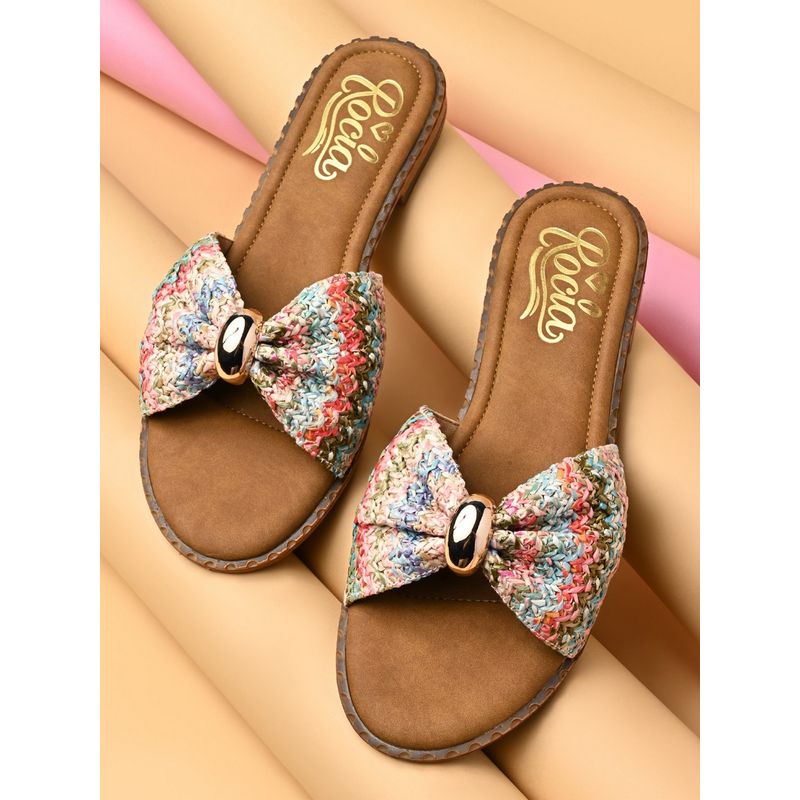 Buy ROCIA By Regal Multi-Color Women Jute Studded Flats Online