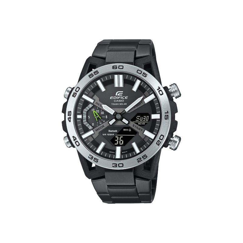 Buy Casio Men Edifice Black Dial Analog & Digital Stainless Steel Watch - ECB-2000DD-1ADF Online