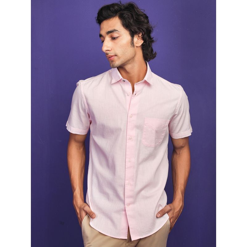 Buy RARE RABBIT Darwin Pink Half Sleeve Shirt Online