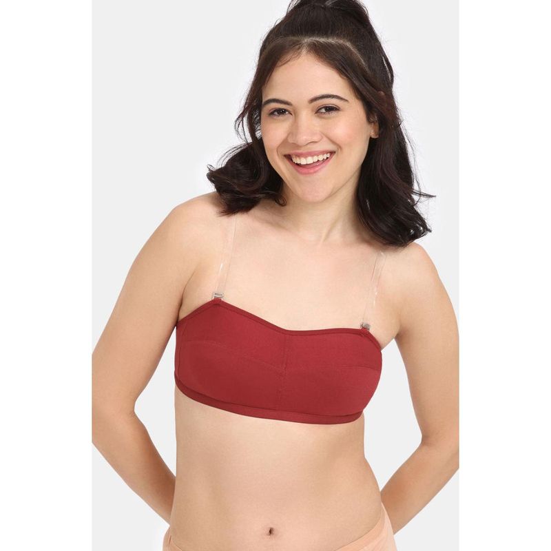 Buy Zivame Rosaline Double Layered Non Wired Medium Coverage Strapless Bra - Emboldened Online