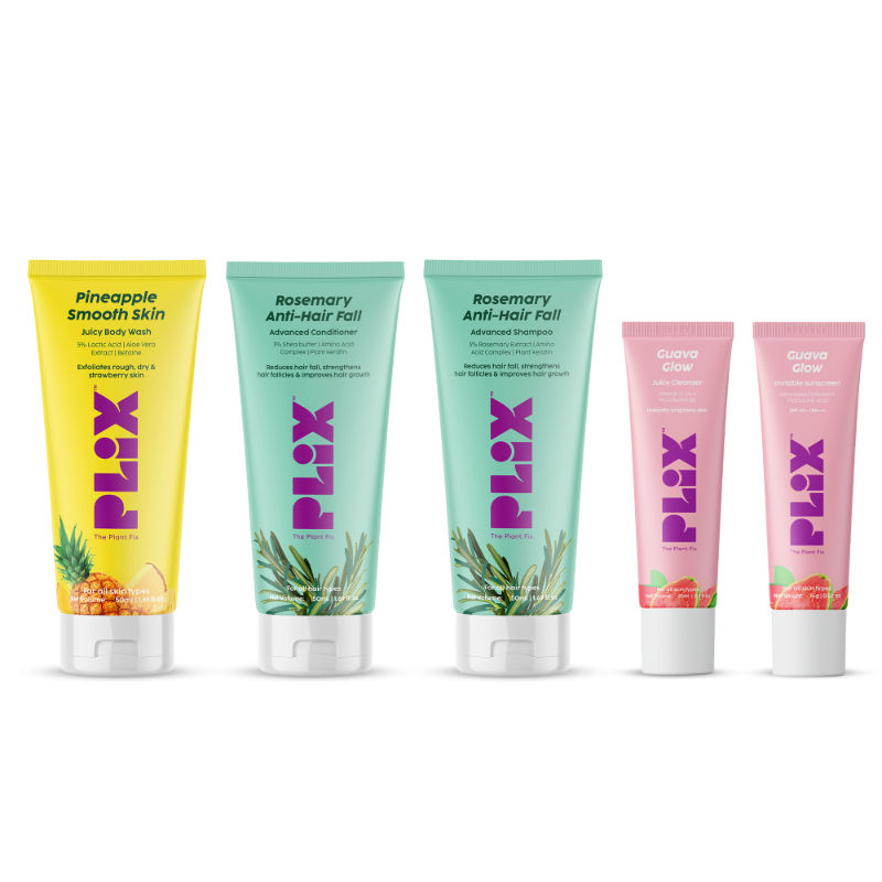 Buy Plix 5 in 1 Travel Kit (Facewash, Bodywash, Conditioner, Shampoo ...