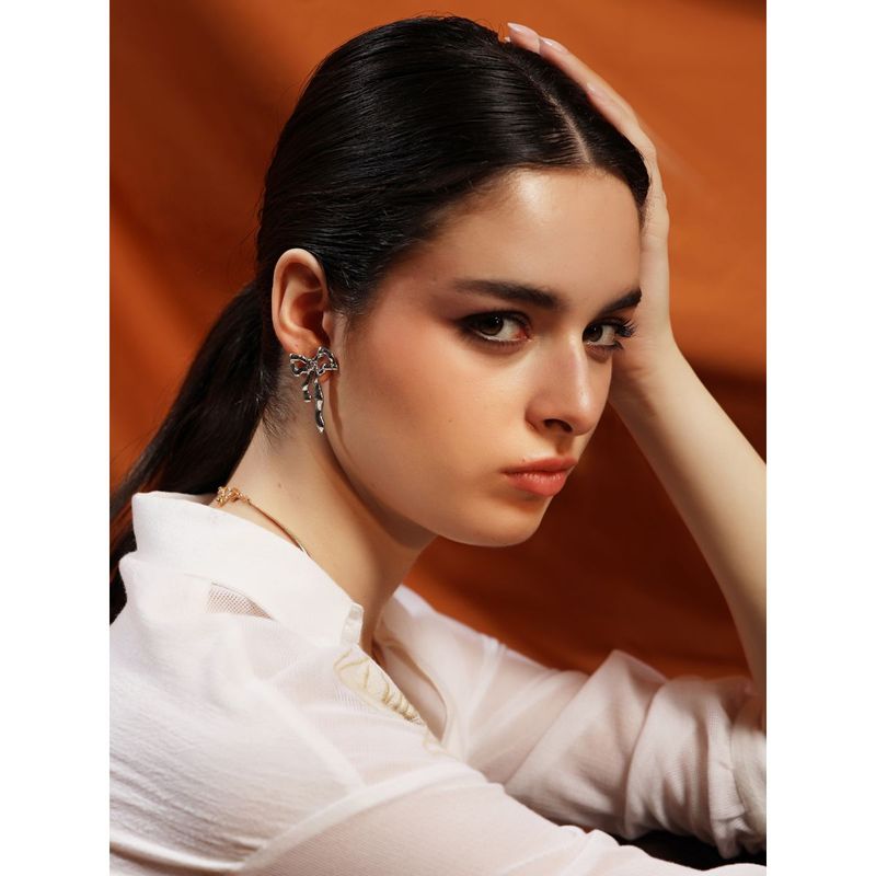 Buy Kazo Silver Plated Statement Earrings Online