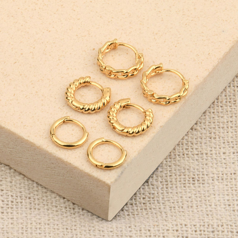 Accessorize London Real Gold Plated Mixed Size Hoop (Pack of 3): Buy ...