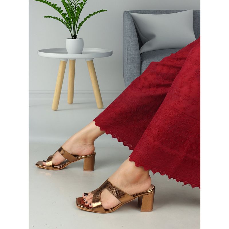 Buy ELLE Copper Square Toe Women Heels Online