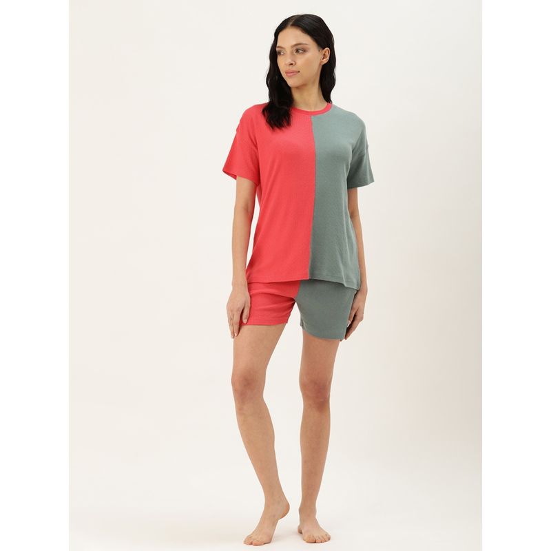Buy Clt.s Colourblocked Multi T-Shirt and Shorts (Set of 2) Online