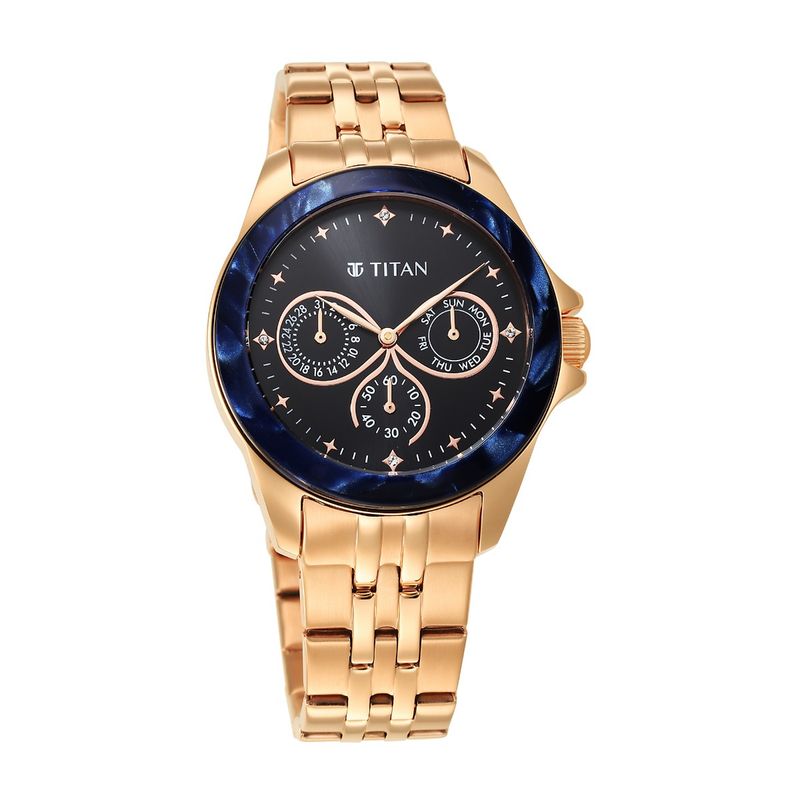 Buy Titan Purple Acetate 95186KM01 Blue Dial Analog Watch for Women Online