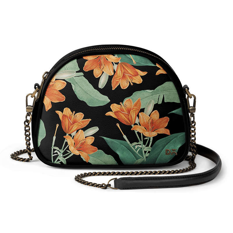 Buy DailyObjects Midnight Hibiscus - Arch Crossbody Bag Online
