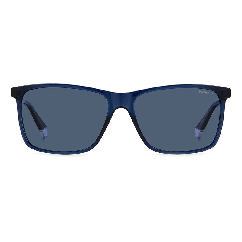 Buy Polaroid Men Blue Rectangle Full Rim Sunglass (58) Online
