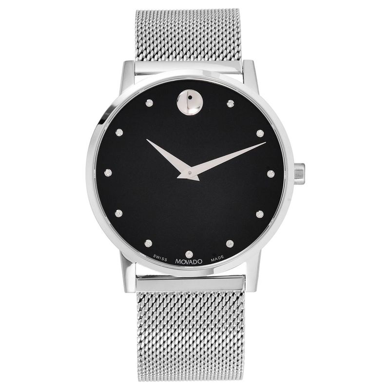 Buy Movado Museum Analog Black Dial Men Watch - 607511 Online