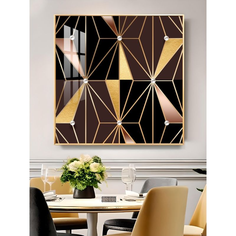 Buy The Next Decor Geometric Glamour Glass Finish Square Wall Art Online