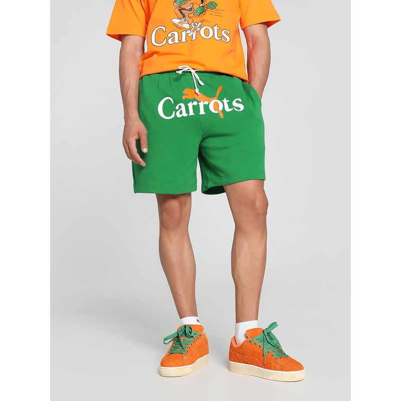 Buy Puma x Carrots Men Green Relaxed Fit Shorts Online