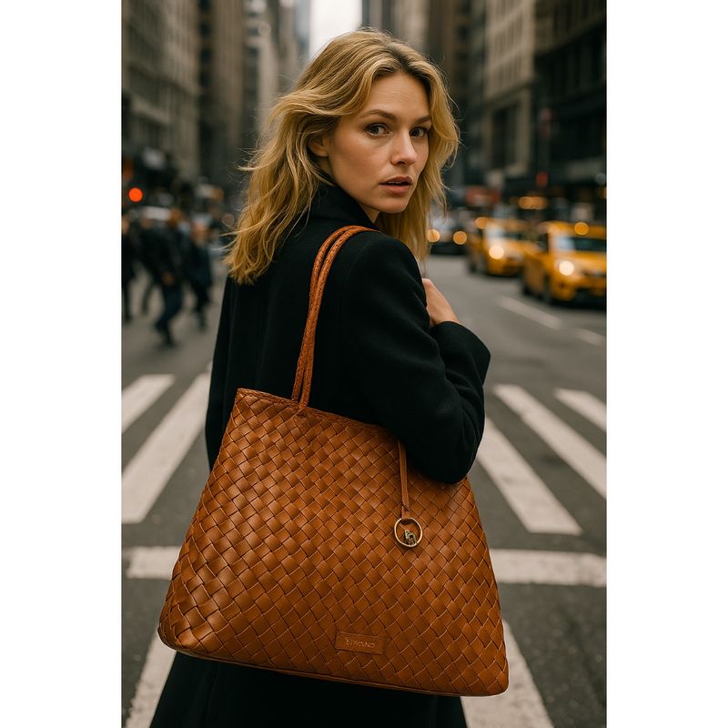 Buy SILVIANO Women Tan Elgin Leather Tote Bag Online