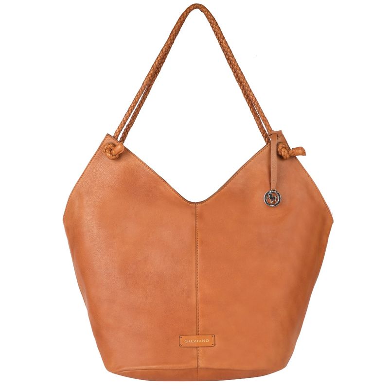Buy SILVIANO Women Tan Marylebone Leather Tote Bag Online