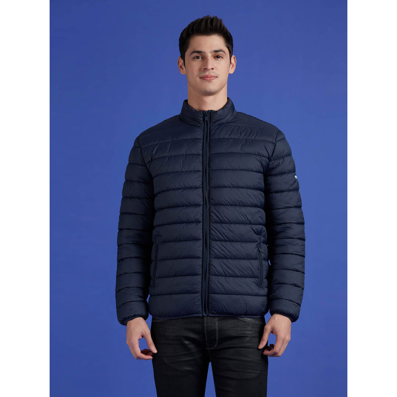 Buy Pepe Jeans Blue High Neck Full Sleeve Puffer Jacket Online