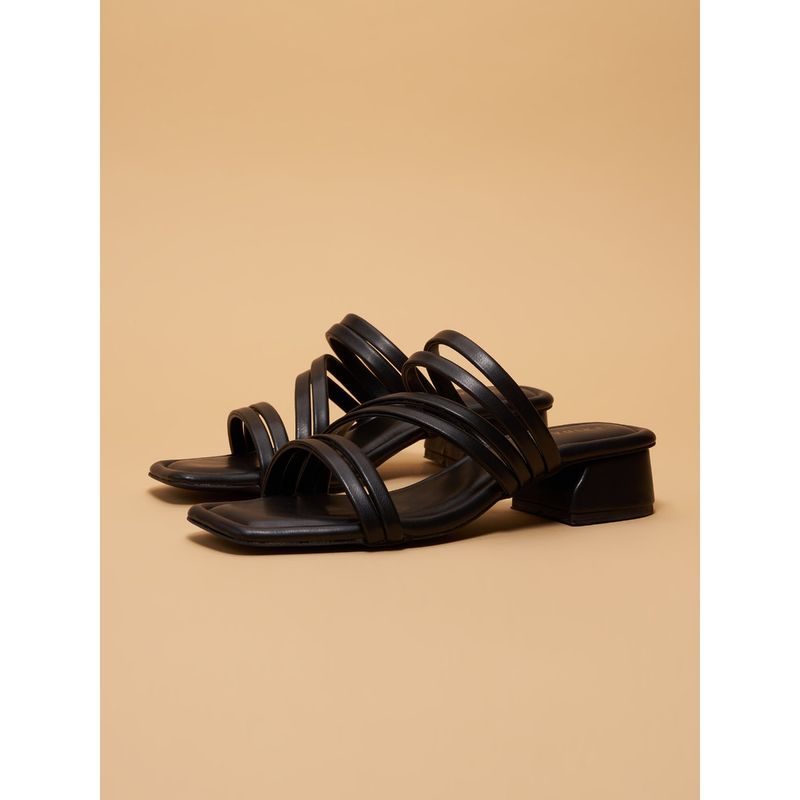 Buy Eridani Mariaa Strappy Black Sandal Heels Online