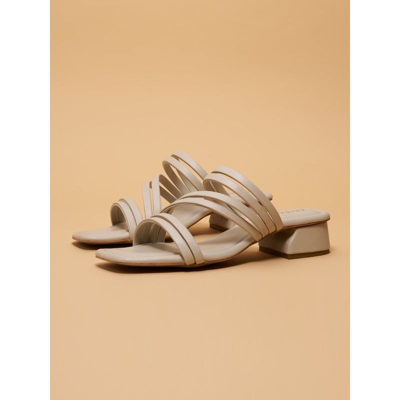 Buy Eridani Mariaa Strappy Off White Sandal Heels Online
