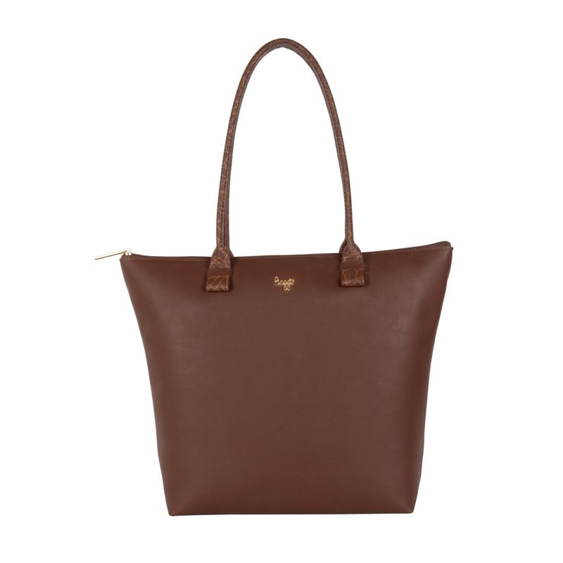 Buy Baggit Rubberband Mkp Brown Large Tote Handbag Online