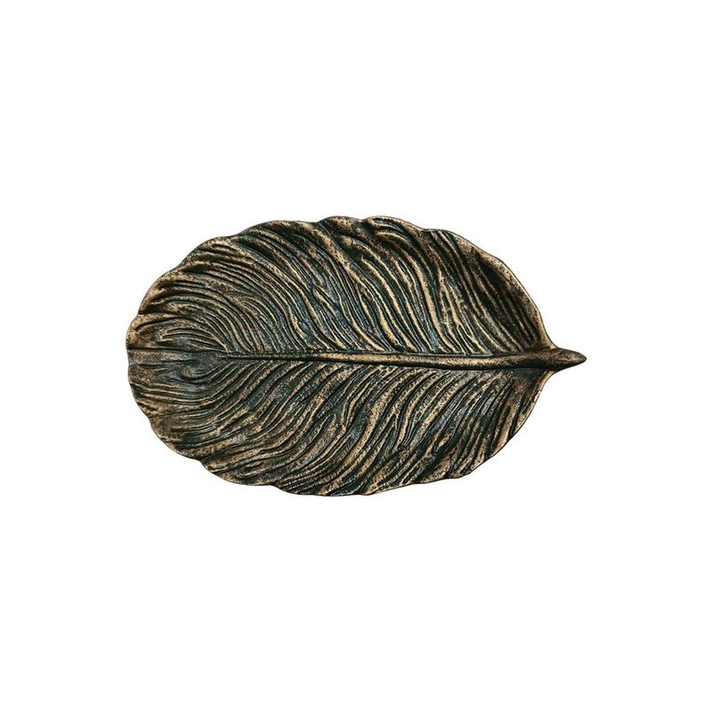 Buy Art Street Carved Green Wooden Palm Leaves Decorative Mdf Plate ...