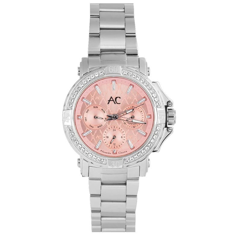 Buy Alexandre Christie Ac 9205 Bfb Silver Pink Watch for Women (M) Online