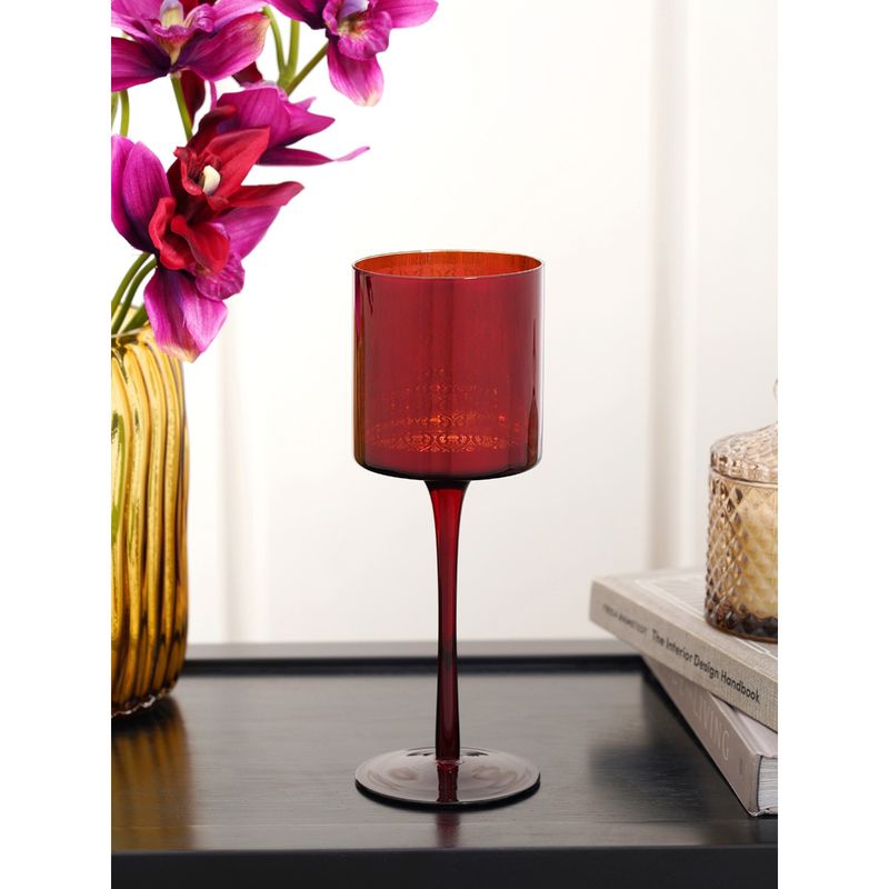 Buy Pure Home + Living Ruby Red Large Candle Holder Online