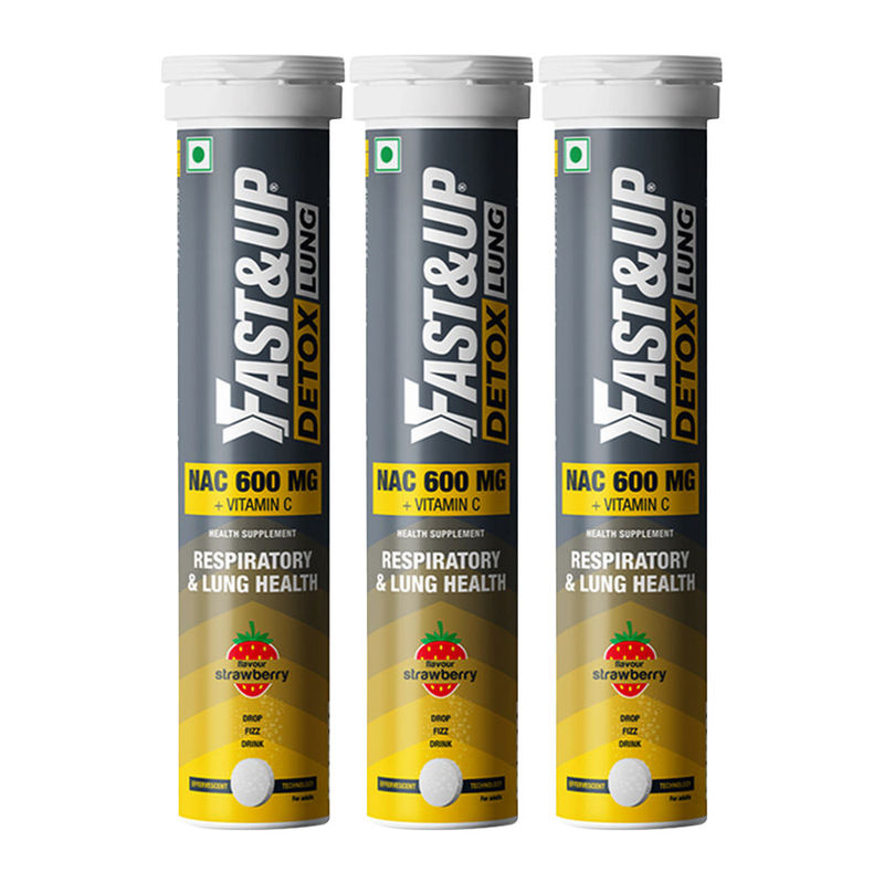 Buy Fast&Up Nac 600mg + 40mg Vitamin C, Lung Health And Liver Detox ...