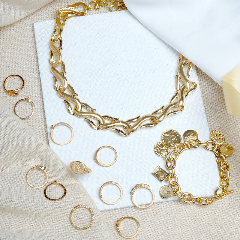 Buy Joker & Witch Gold Tips Jewelry Set For Women Online