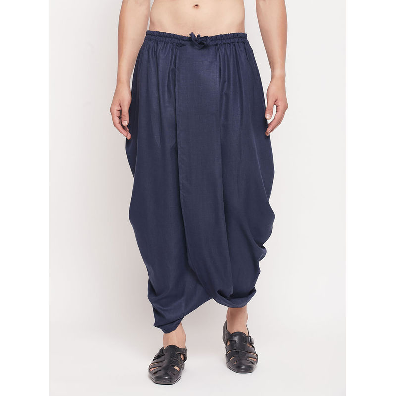 Buy Vastramay Mens Navy Blue Dhoti Online