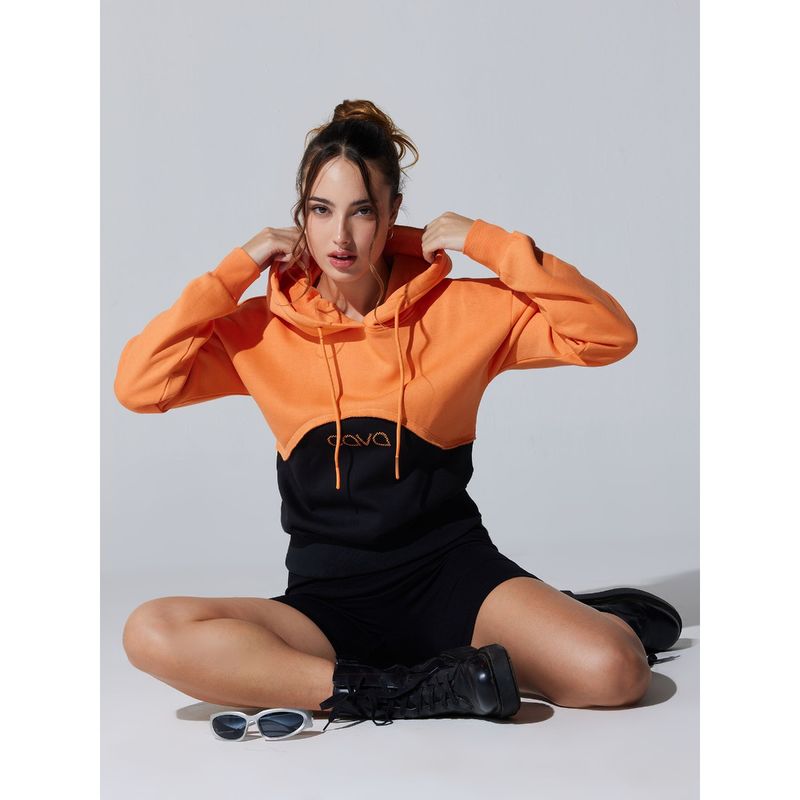 Buy Cava Athleisure Orange Dual Shade Adapt Hoodie Online