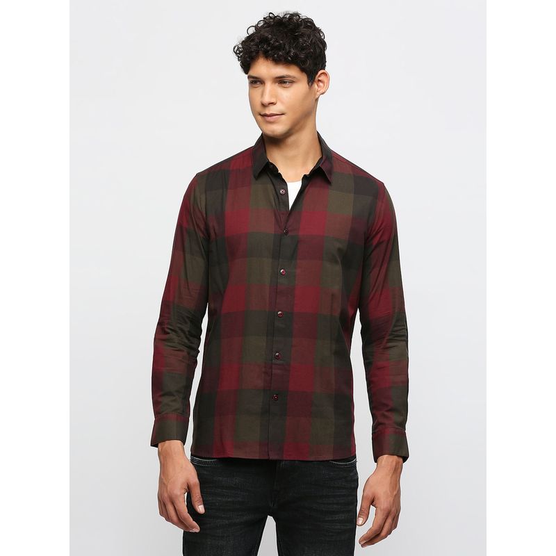 Buy Pepe Jeans Red Checked Full Sleeves Shirt Online