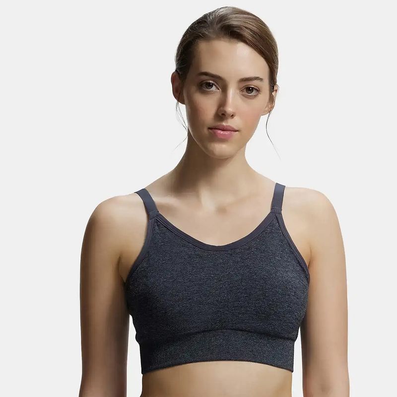 Buy Jockey Mi17 Wirefree Padded Nylon Recycled Polyester Sports Bra ...