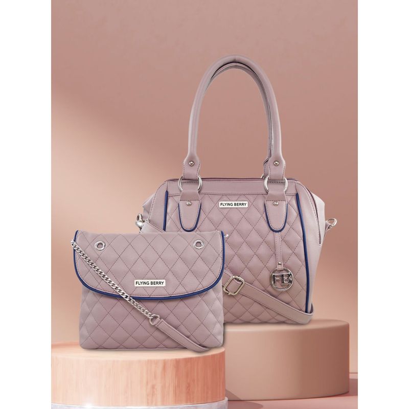 Buy FLYING BERRY Womens Mauve Hand Bag Combo Pack of 2 Online
