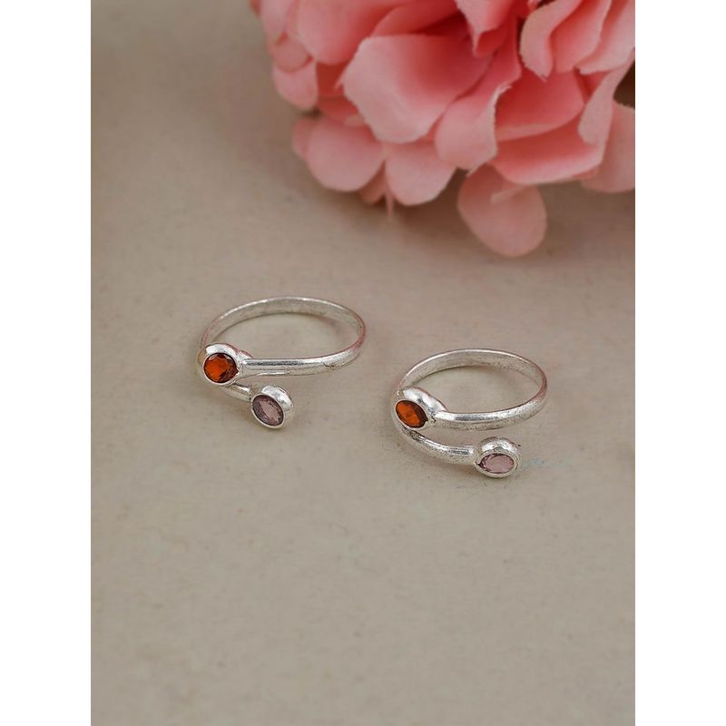 Buy SilverMerc Designs Silver plated Toe ring Online