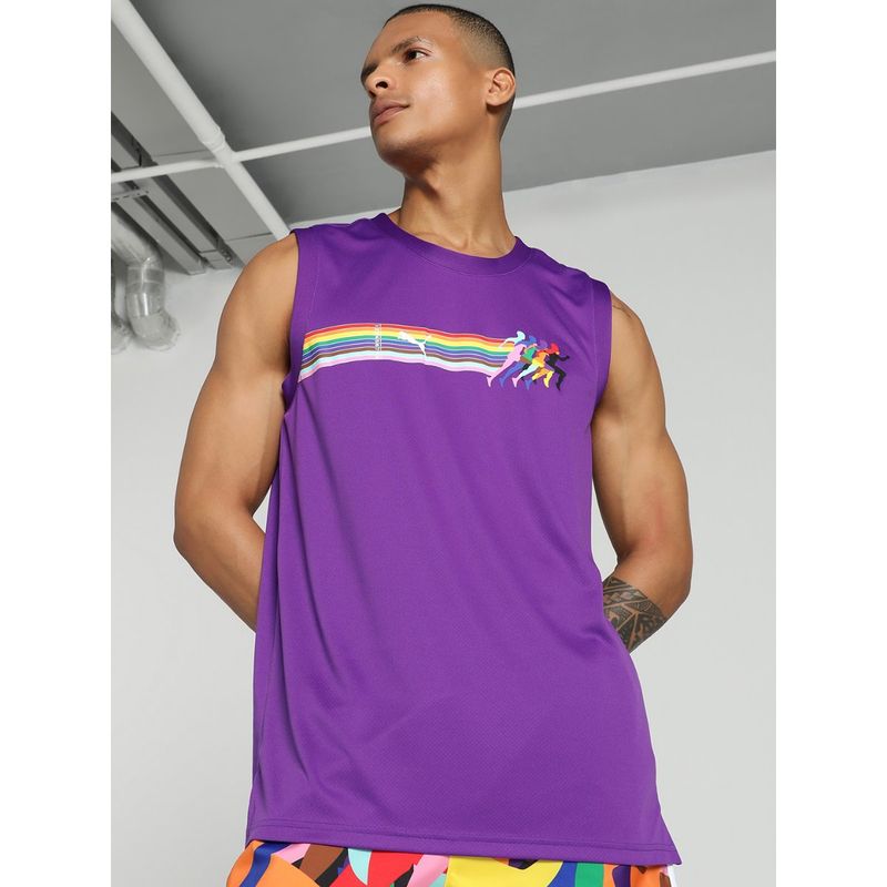 Buy Puma Love Marathon Mesh Unisex Purple Tanks Online