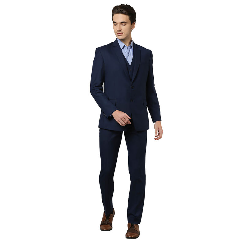 Buy Raymond Navy Blue Suit (set Of 3) Online