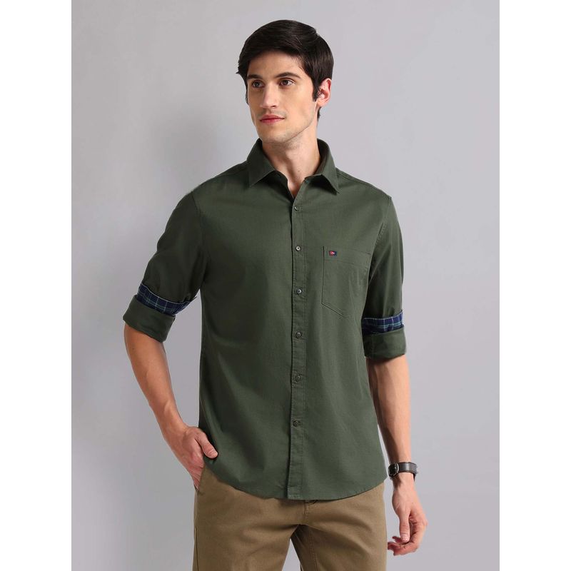 Buy AD By Arvind Spread Collar Slim Fit Shirt Online