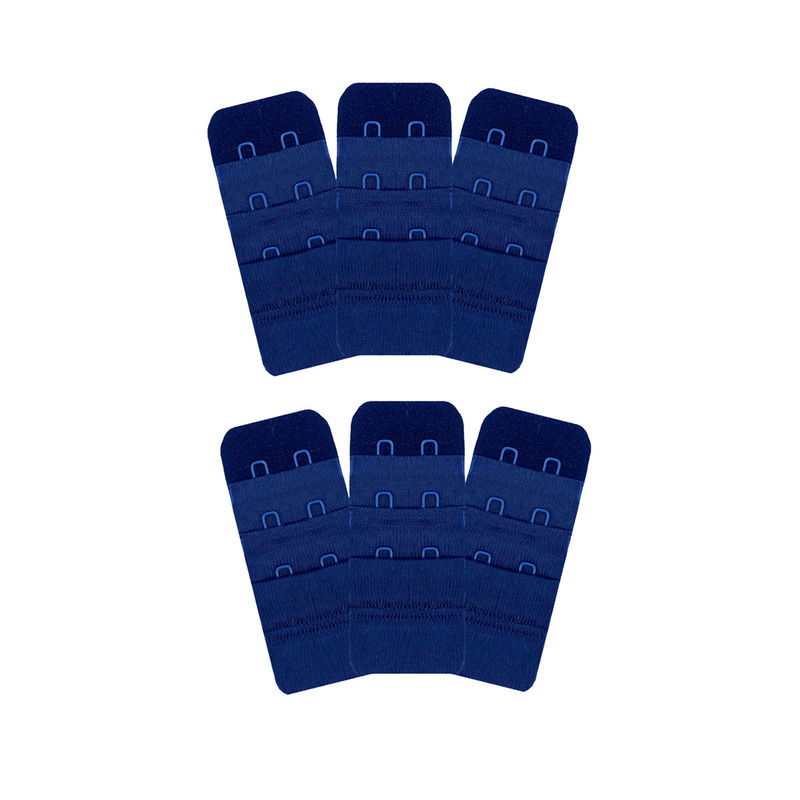 Buy Inner Sense Navy Blue Hook and Eye Bra Extenders (Pack of 6) Online