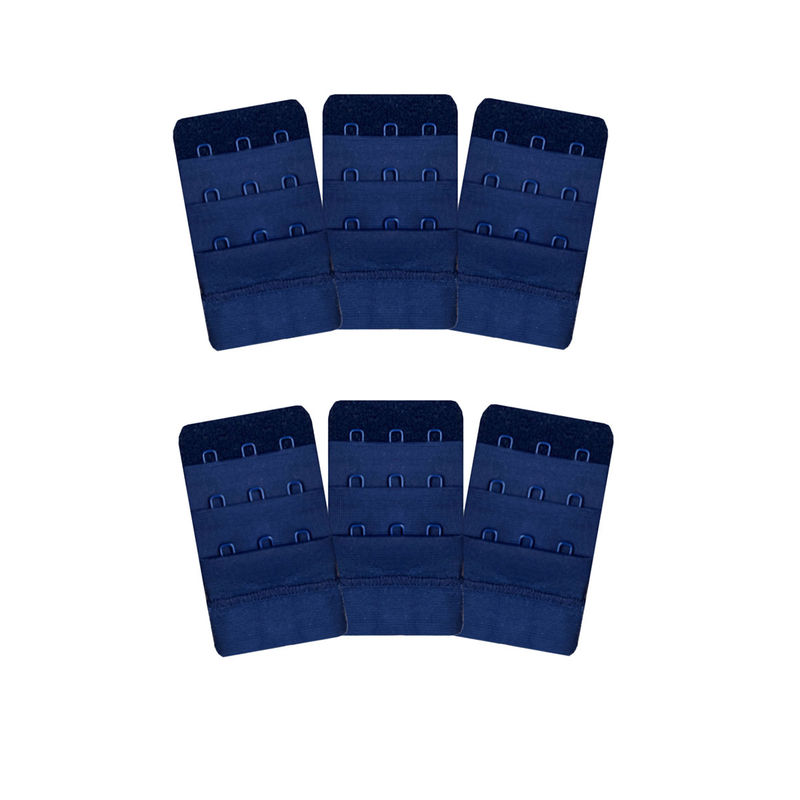 Buy Inner Sense Navy Blue Hook and Eye Bra Extenders (Pack of 6) Online