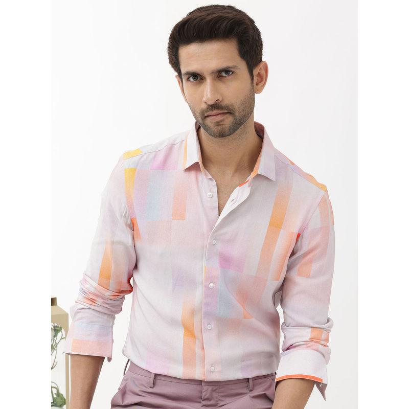 Buy Rare Rabbit Men Multi-Color Abstract Casual Shirt Online