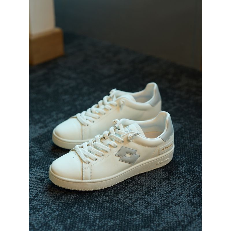 Buy LOTTO Autograph OG White & Grey Leather Sneakers for Women Online