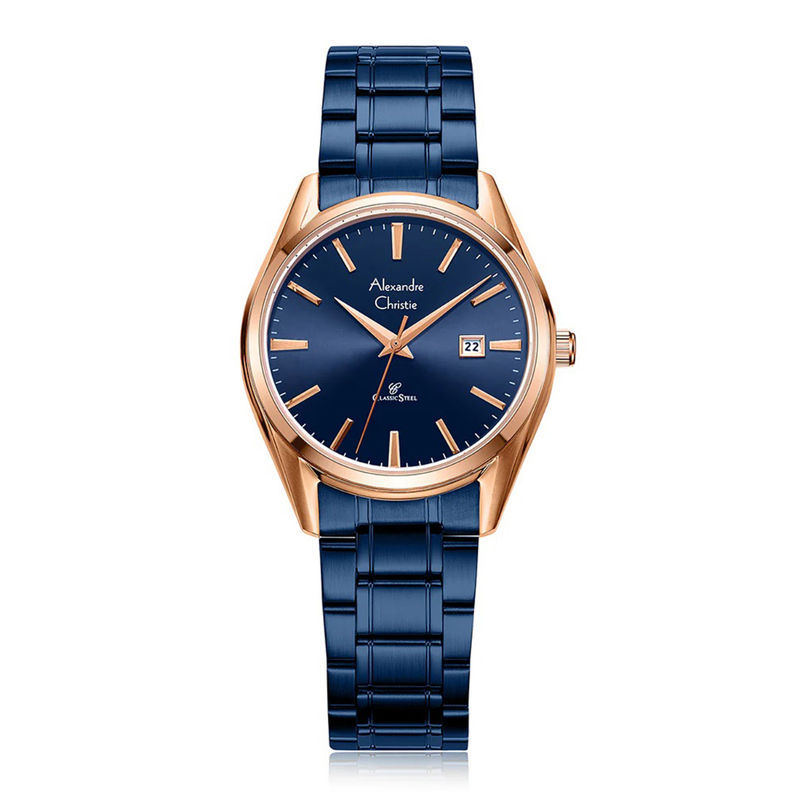 Buy Alexandre Christie Women Blue Classic Steel Watch (8681LDBURBU) (M ...