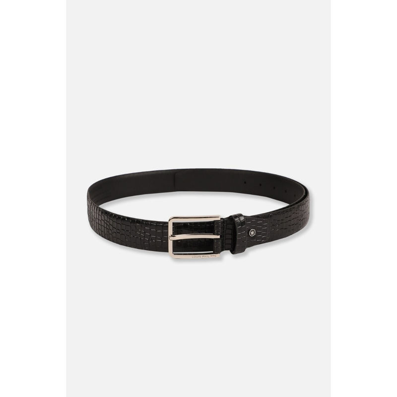 Buy Allen Solly Men Leather Textured Black Formal Belt Online