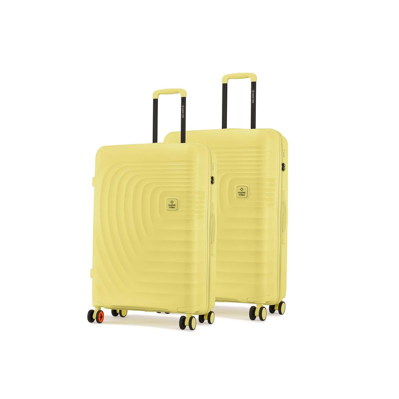 Buy Nasher Miles Boston Yellow Hard-Sided Polypropylene Trolley Bag ...