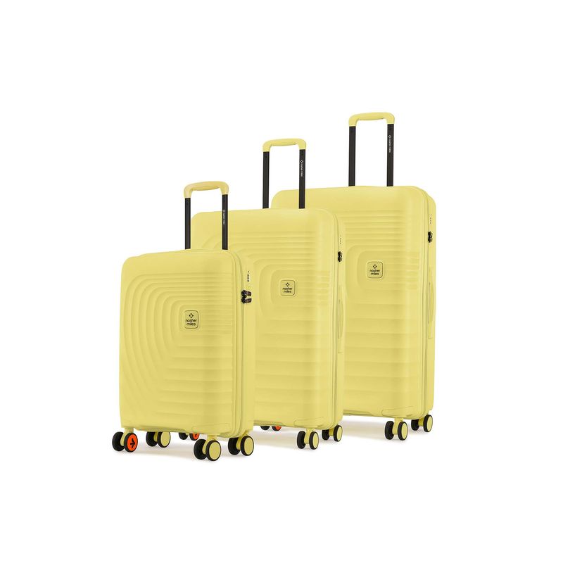 Buy Nasher Miles Boston Yellow Hard-Sided Polypropylene Trolley Bag ...