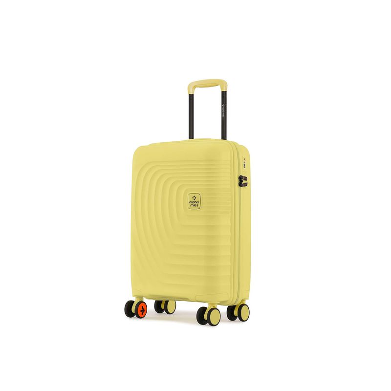 Buy Nasher Miles Boston Yellow Hard-Sided Polypropylene Trolley Bag Online