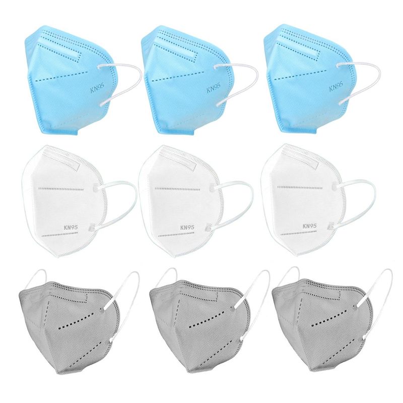 OOMPH Pack Of 9 Kn95/n95 Anti-pollution Reusable 5 Layer Mask Color ...