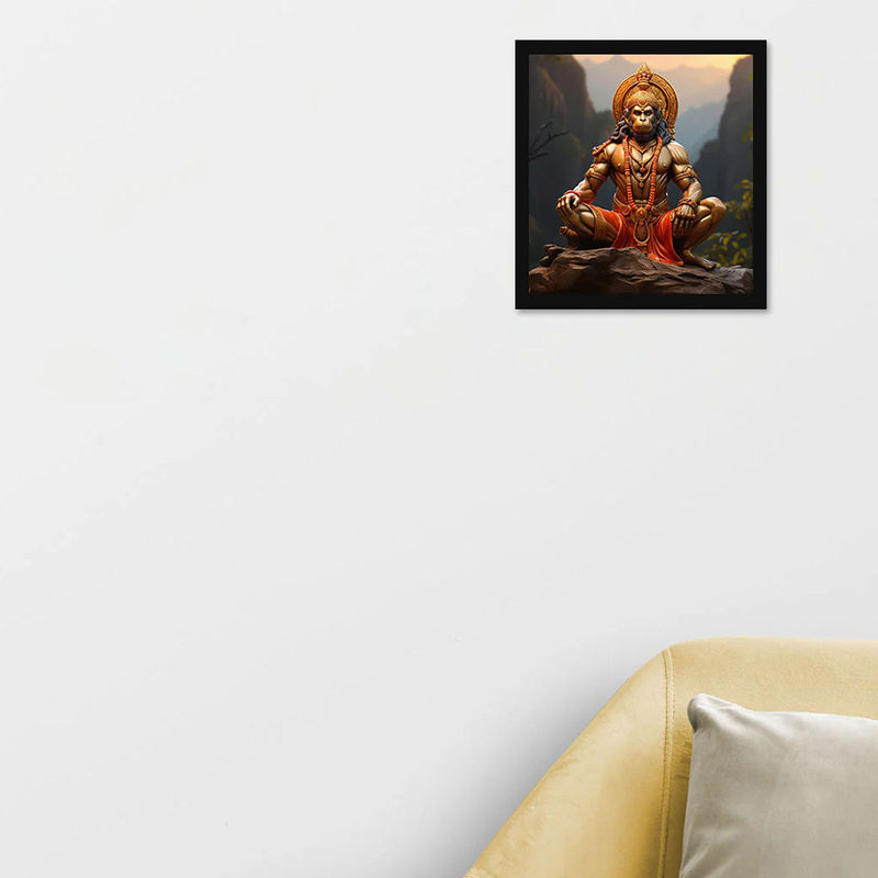 Buy DecorTwist Wall Poster Framed Hanuman Wall Painting Online