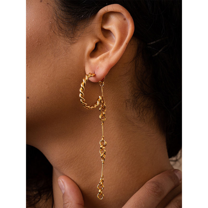Buy Tann Trim Spring Tide Dangler 18 Kt Gold Plated Earrings for Women ...